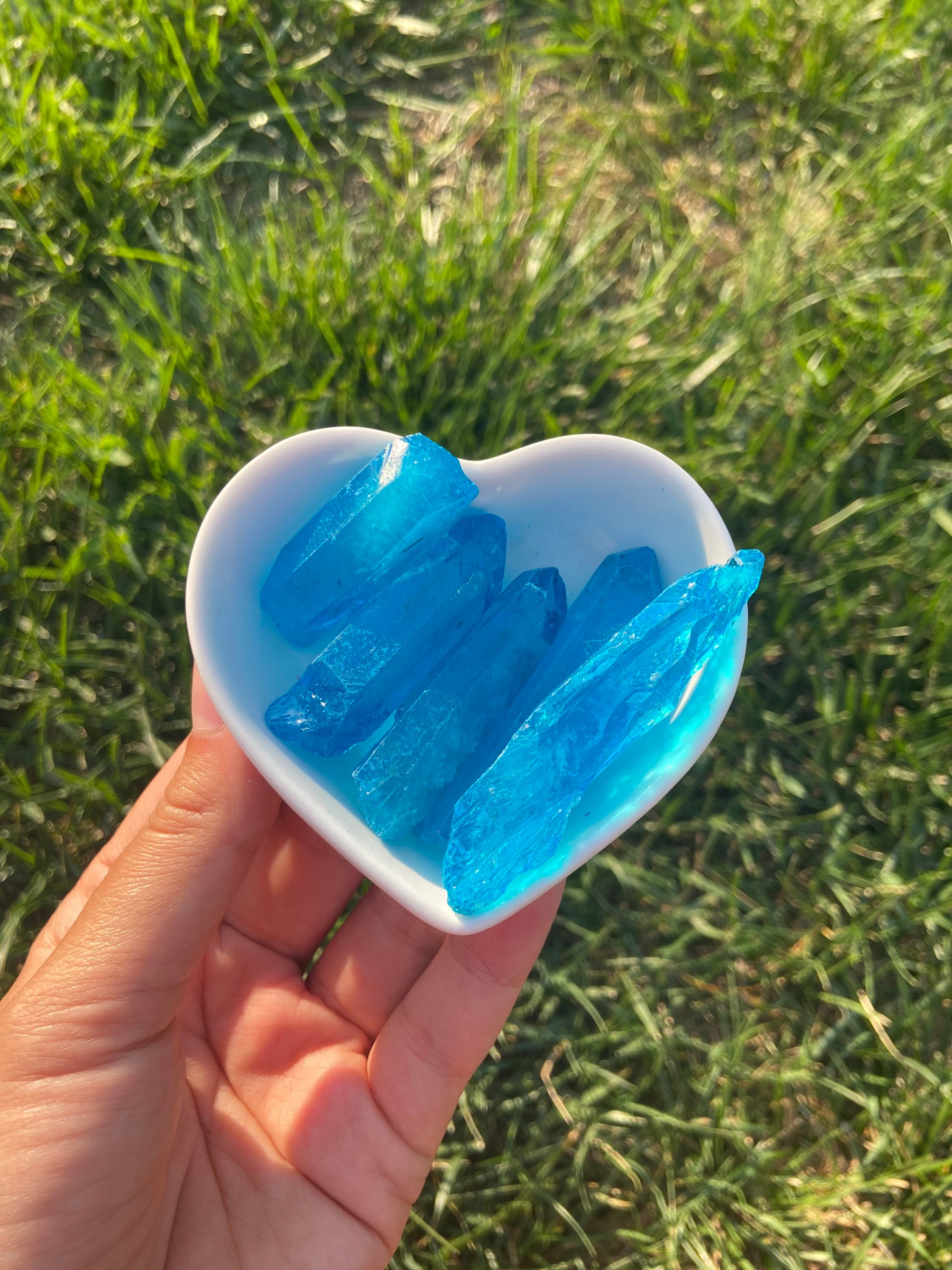 Dyed Blue Quartz Points Dyed Quartz Crystal Blue Quartz | Etsy