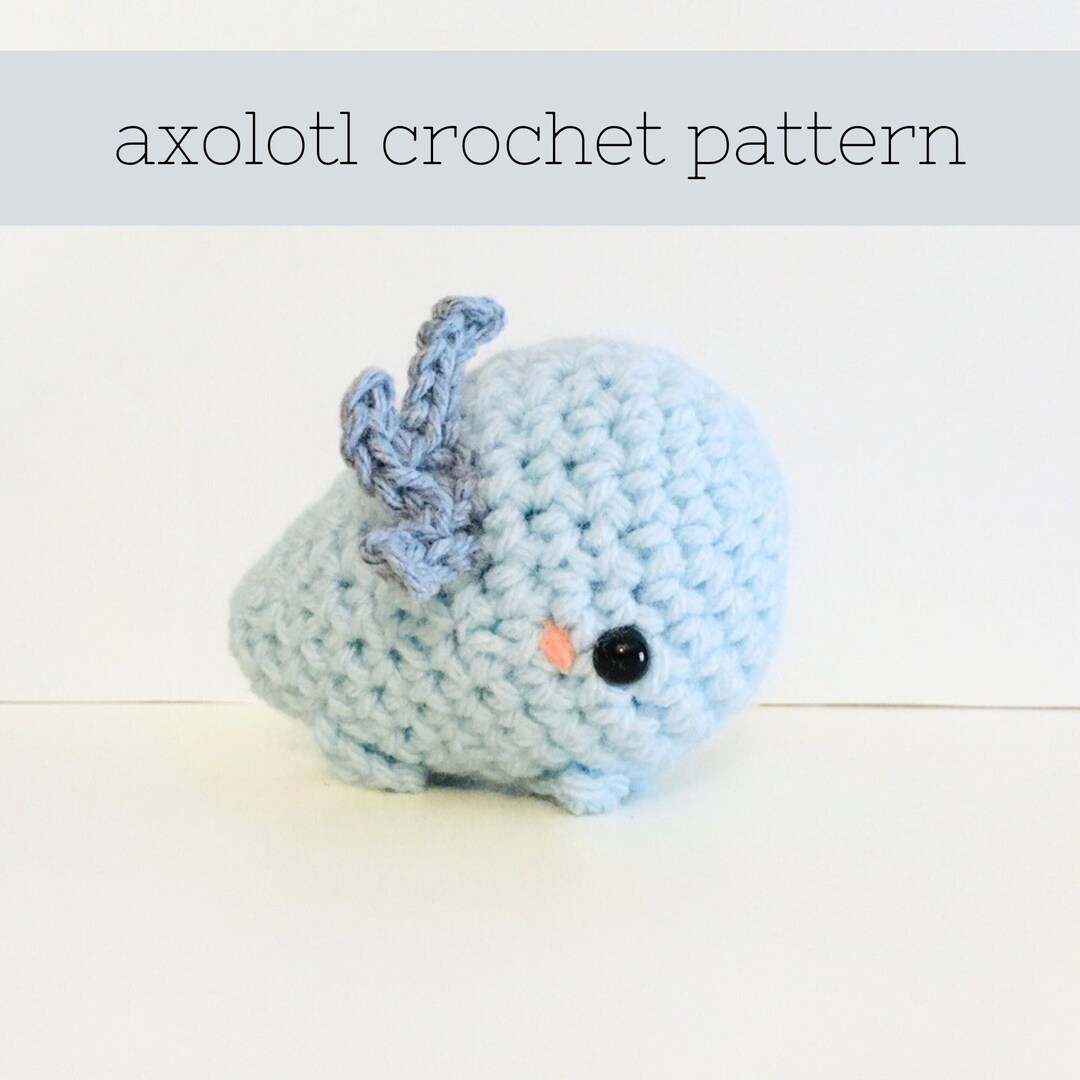 Crochet PATTERN Axolotl, Cute Axolotl Crochet Pattern, Beginner Crochet ...