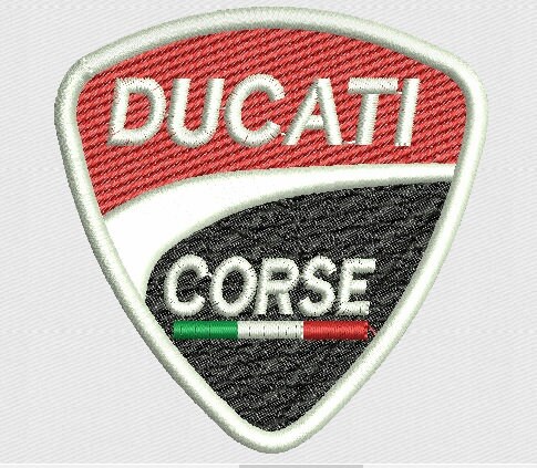 Set of 2 Ducati Motor Logo Embroiderys Designs Machine Embroidery ...