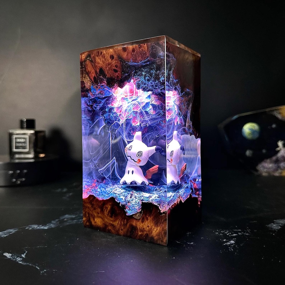 Mimikyu Pokémon Resin Lamp | Handmade Ghost Type LED Night Light | Cute ...