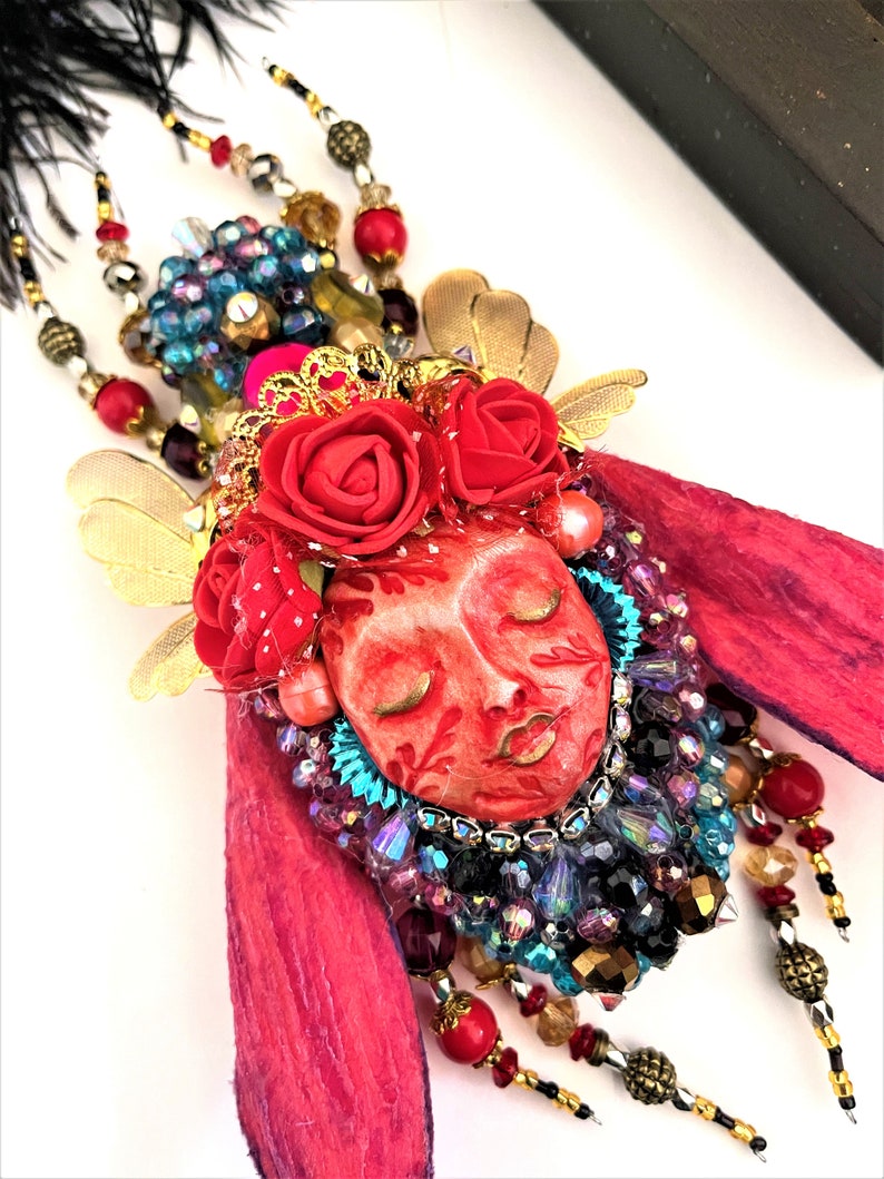 Crimson Red Foliage Goddess Beetle Bug Sculpture Wall Decor - Etsy