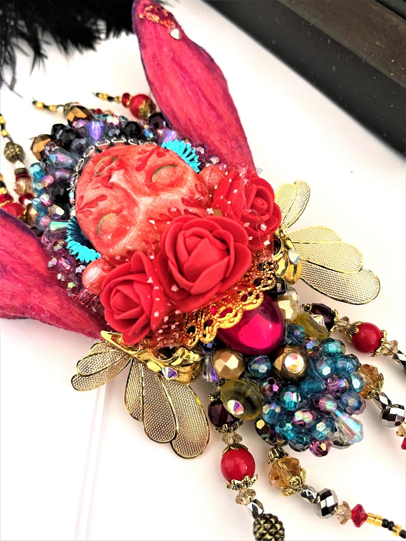 Crimson Red Foliage Goddess Beetle Bug Sculpture Wall Decor - Etsy