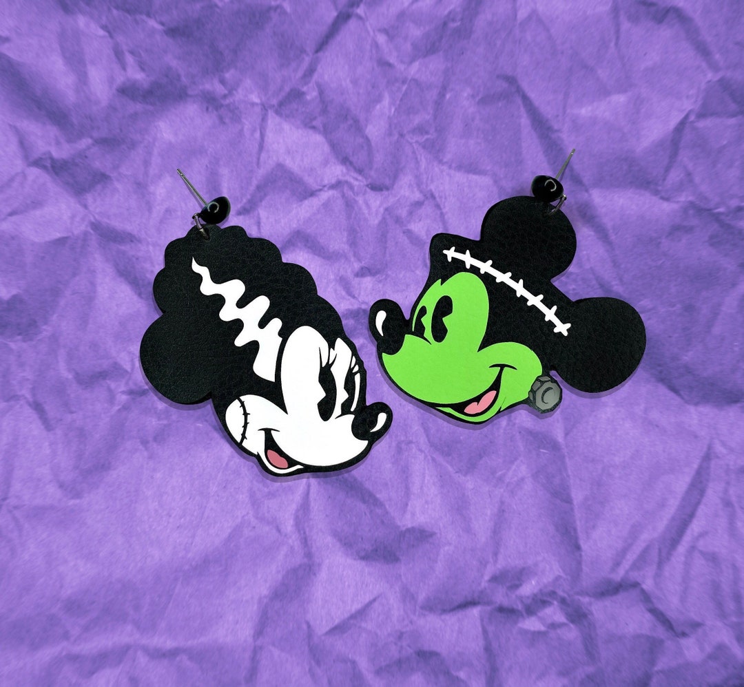 Bride Minnie & Frankenstein Mickey Vintage Classic Halloween - Etsy