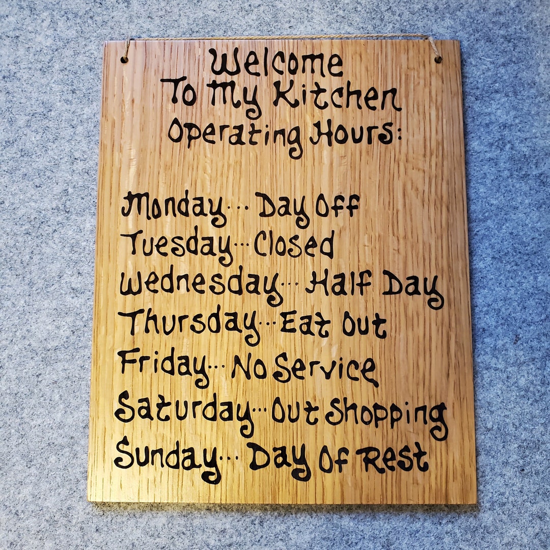 Funny Kitchen Sign - Humorous Kitchen Sign - Mother's Day Gift Ideas ...