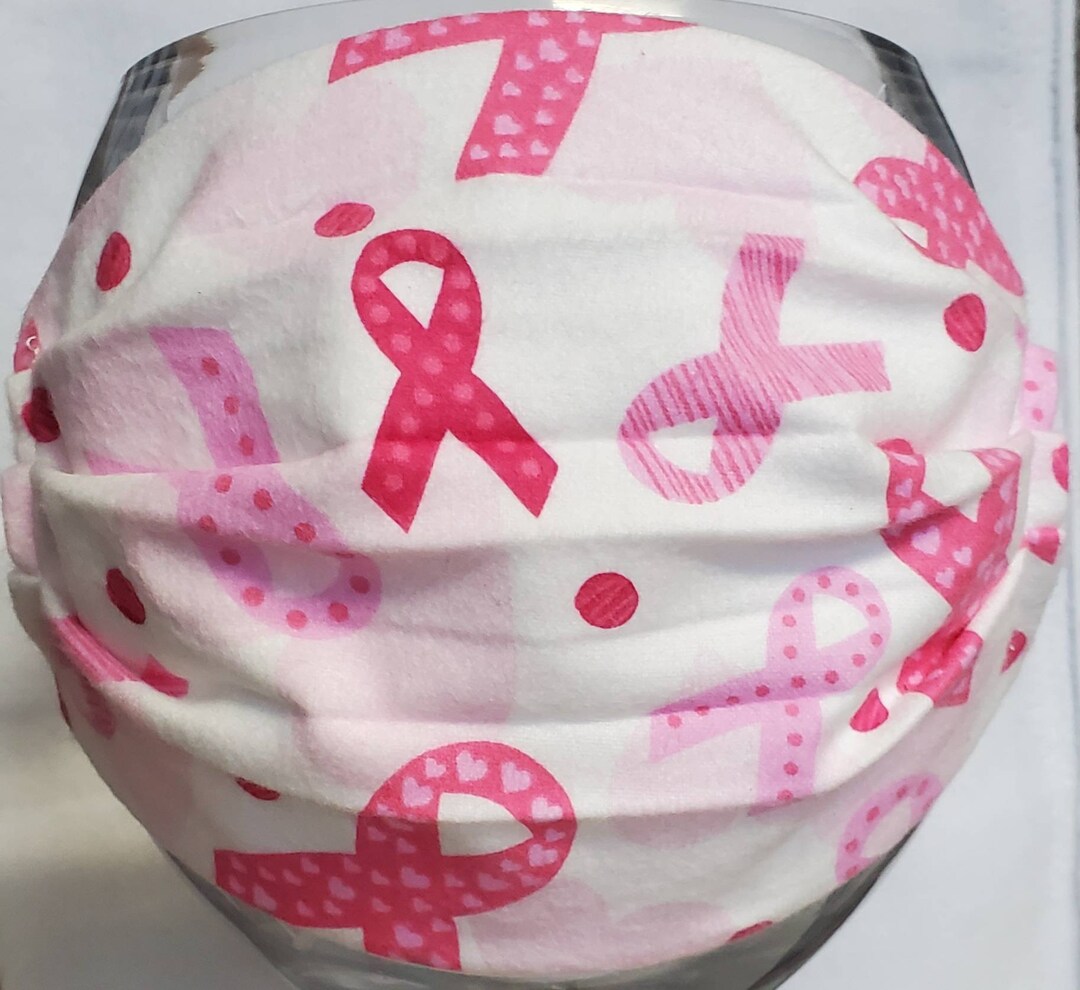 Breast Cancer Face Masks - Cure Breast Cancer Washable - Pink Ribbon ...
