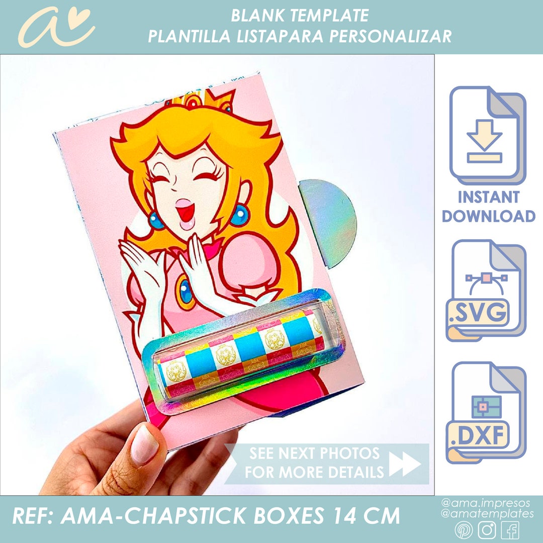 AMA Chapstick Box 14 Cm Wide Template, Lip Balm Box Template - Etsy