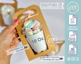AMA 7 Oz Dome Cup Holder SVG Template, Dome Party Favor SVG Template ...
