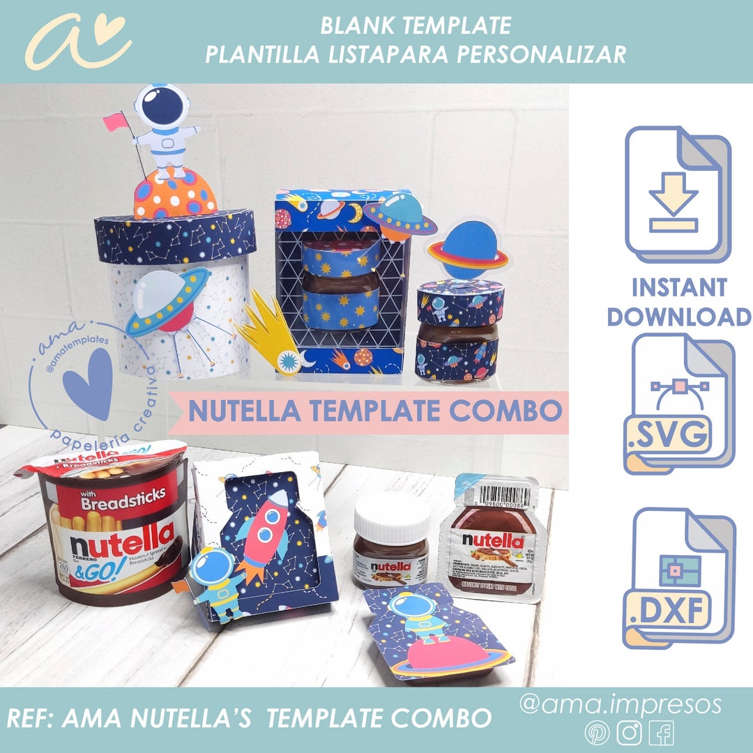 AMA Nutella Templates Combo Includes Mini Nutella 25g, Nutella and Go ...