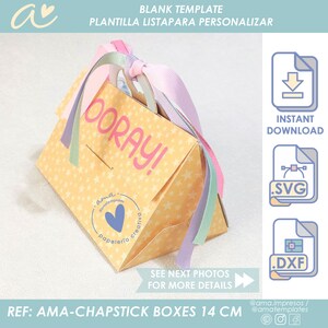 AMA Chapstick Box 14 Cm Wide Template, Lip Balm Box Template - Etsy
