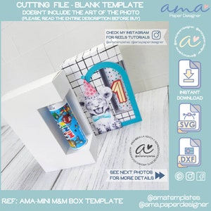 AMA Mini M and M 30g Tube Box Template - M and M Box for Cricut and ...