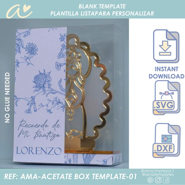 No Glue Box Template - Etsy