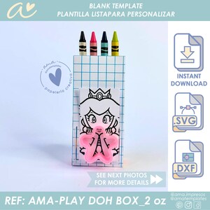 AMA Templates Play Dox 2oz / 56gr Mini Play Doh Box Template for Cricut ...