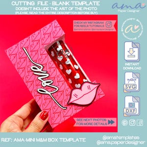 AMA Mini M and M 30g Tube Box Template - M and M Box for Cricut and ...