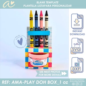 AMA Template Mini Play-Doh, 1oz / 28gr Mini Play-Doh box template for ...