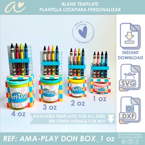 AMA Template Mini Play-Doh, 1oz / 28gr Mini Play-Doh box template for ...