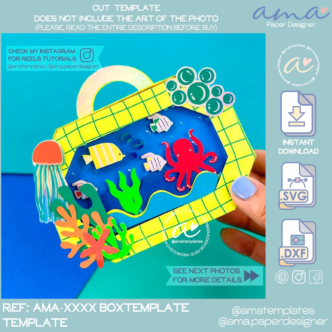 AMA Octagonal Shaker Box Template, Shaker Favor Template, SVG and DXF ...