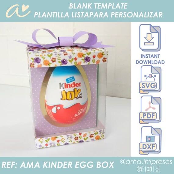 AMA Kinder Egg Box Template Chocolate Egg Box Template for | Etsy
