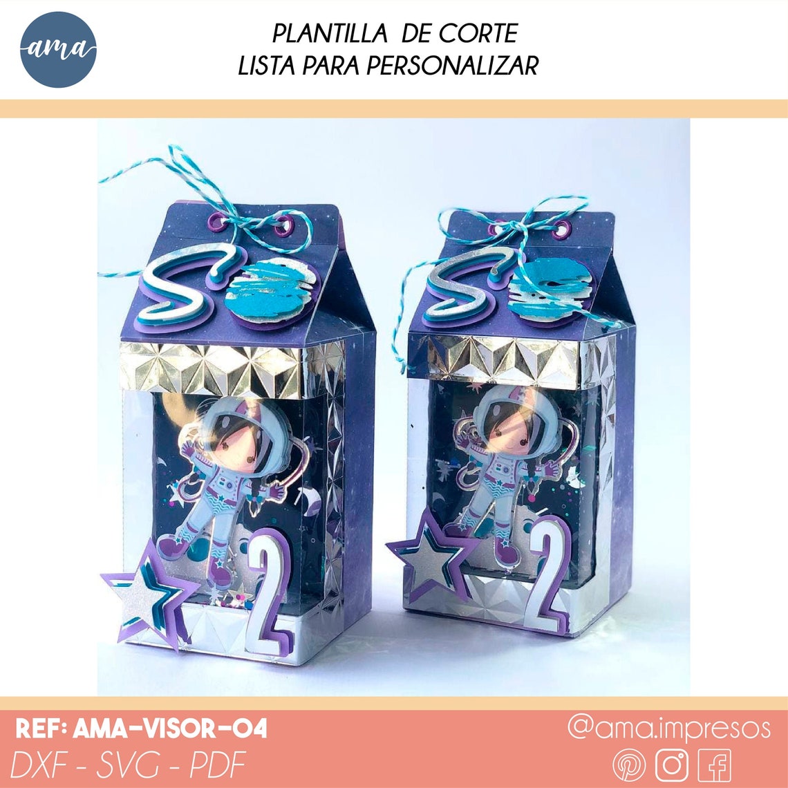 AMA Visor 04 Milk Box Shaker Milk Con Visor AMA Template - Etsy