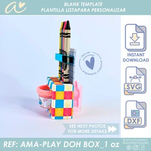 AMA Template Mini Play-doh, 1oz / 28gr Mini Play-doh Box Template for ...