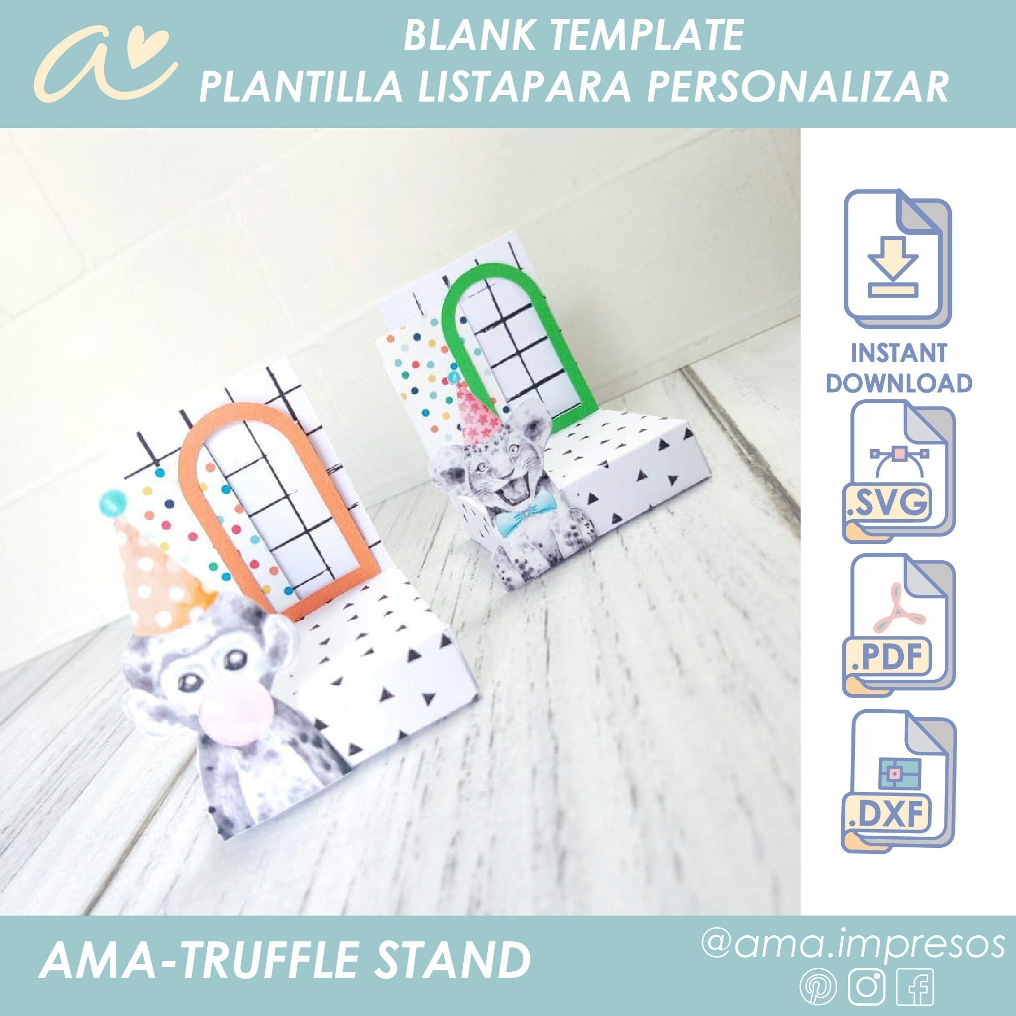 AMA Truffle Stand Truffle Holder Template Treat Holder - Etsy