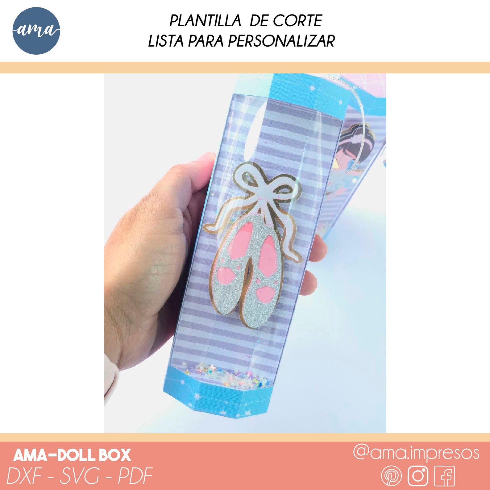AMA Doll Box Template Favor Box for Cricut and Silhouette - Etsy