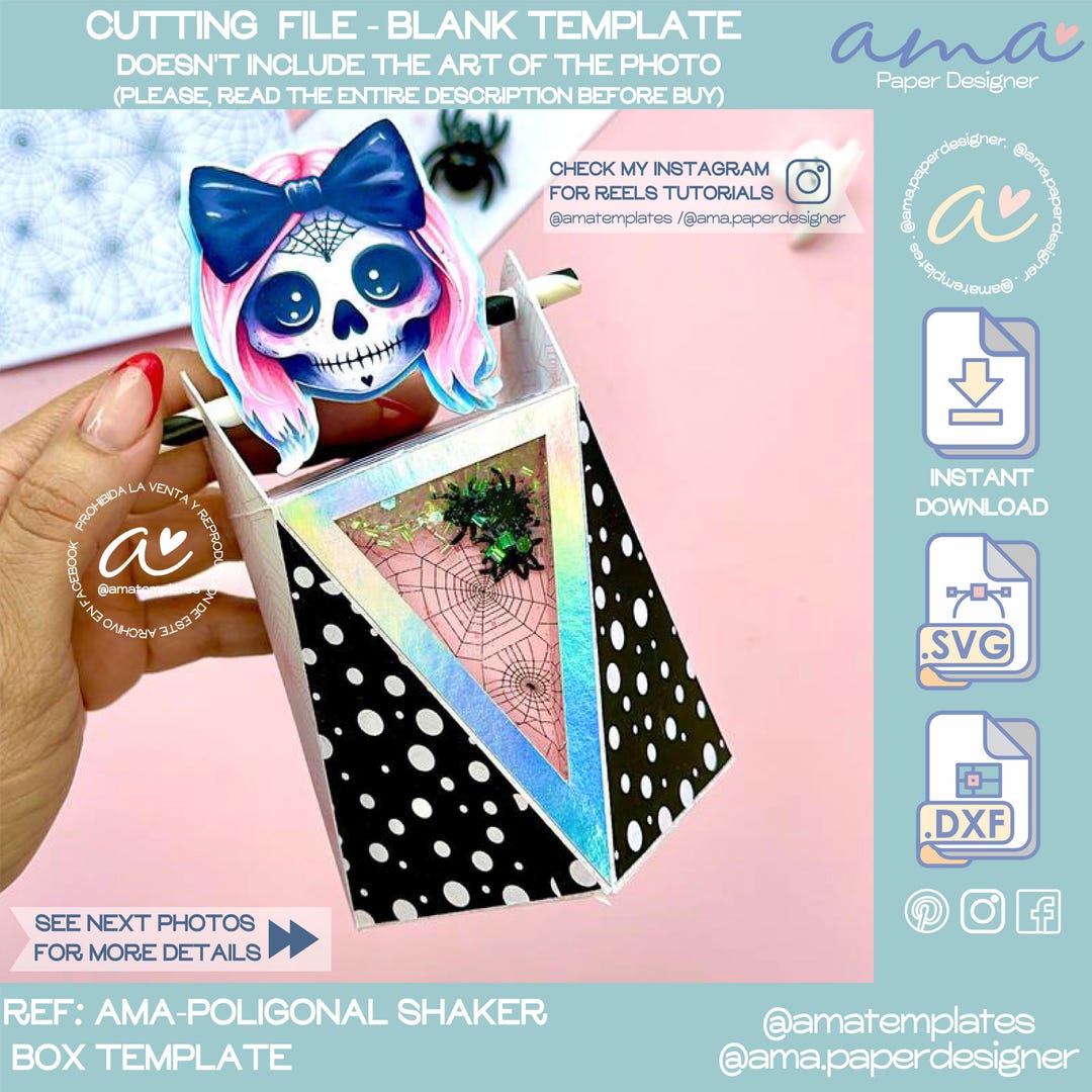 AMA Polygonal Shaker Box Template, Svg Shaker Box Template - Etsy