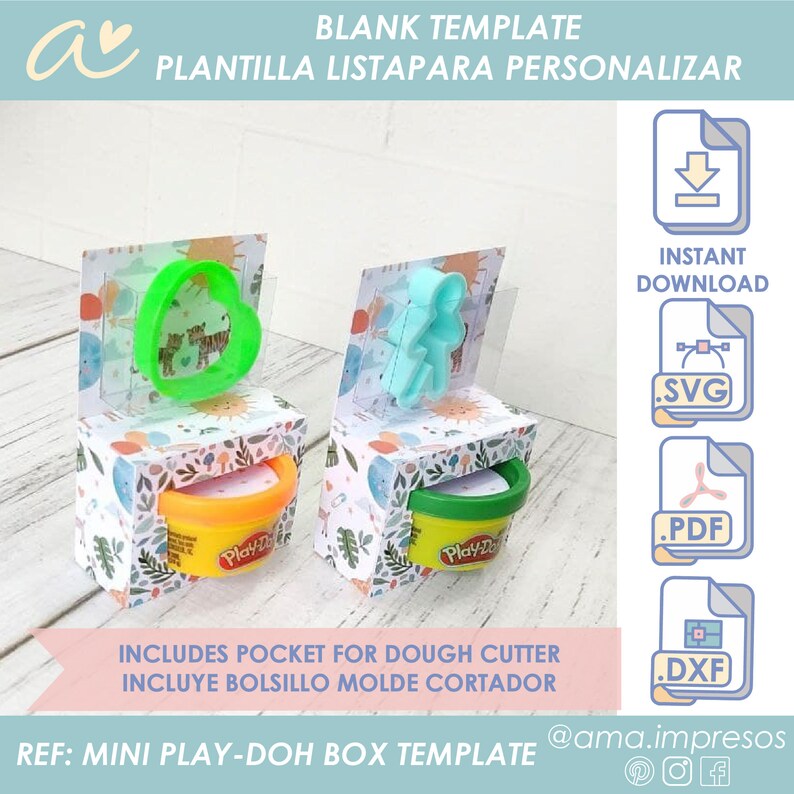 AMA Template Mini Play-doh 1oz / 28gr Mini Play Doh Box - Etsy
