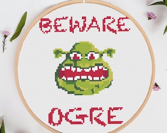 Shrek Cross Stitch Pattern - Etsy UK
