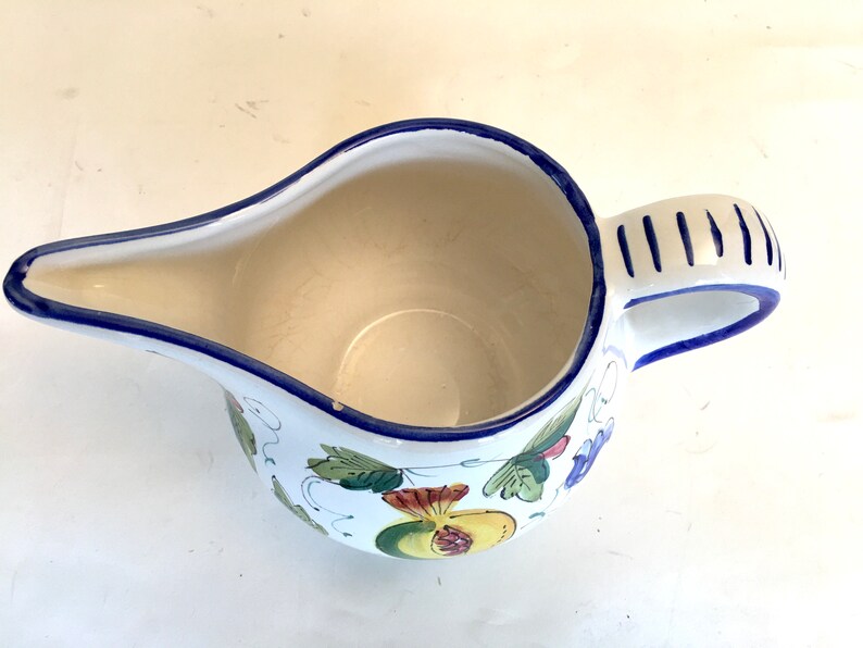 Deruta Hand-painted Pitcher medium Size - Etsy