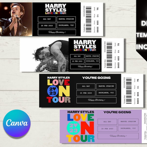 Faux Concert Ticket - Etsy