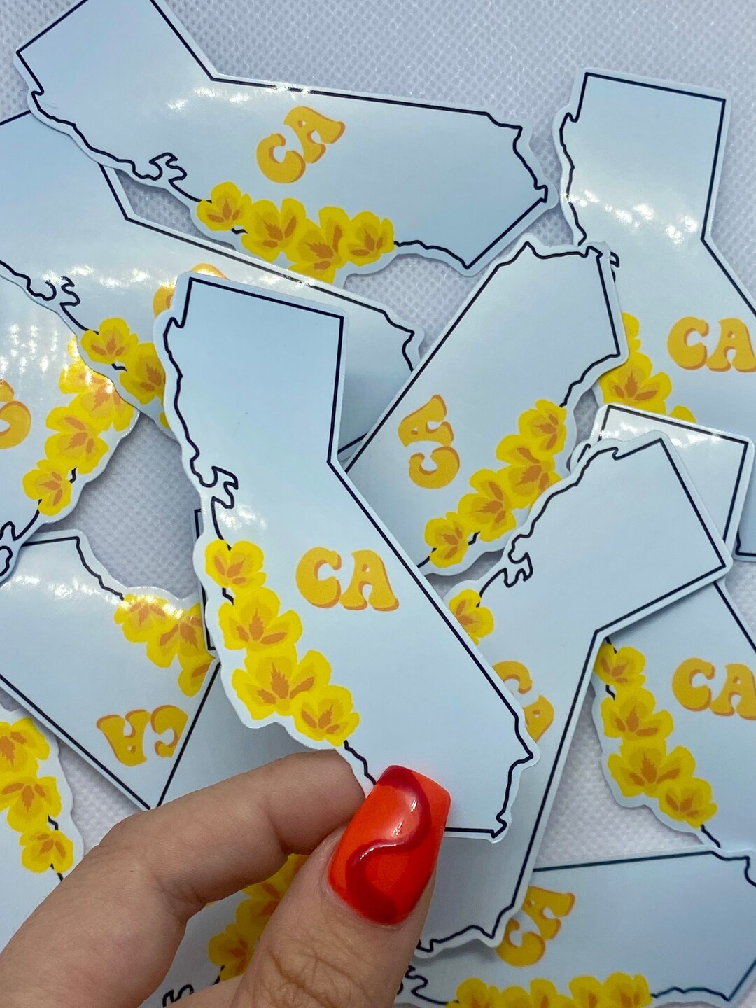 California State Outline Decal Sticker, Cali, Poppy, LA, CA, Los ...