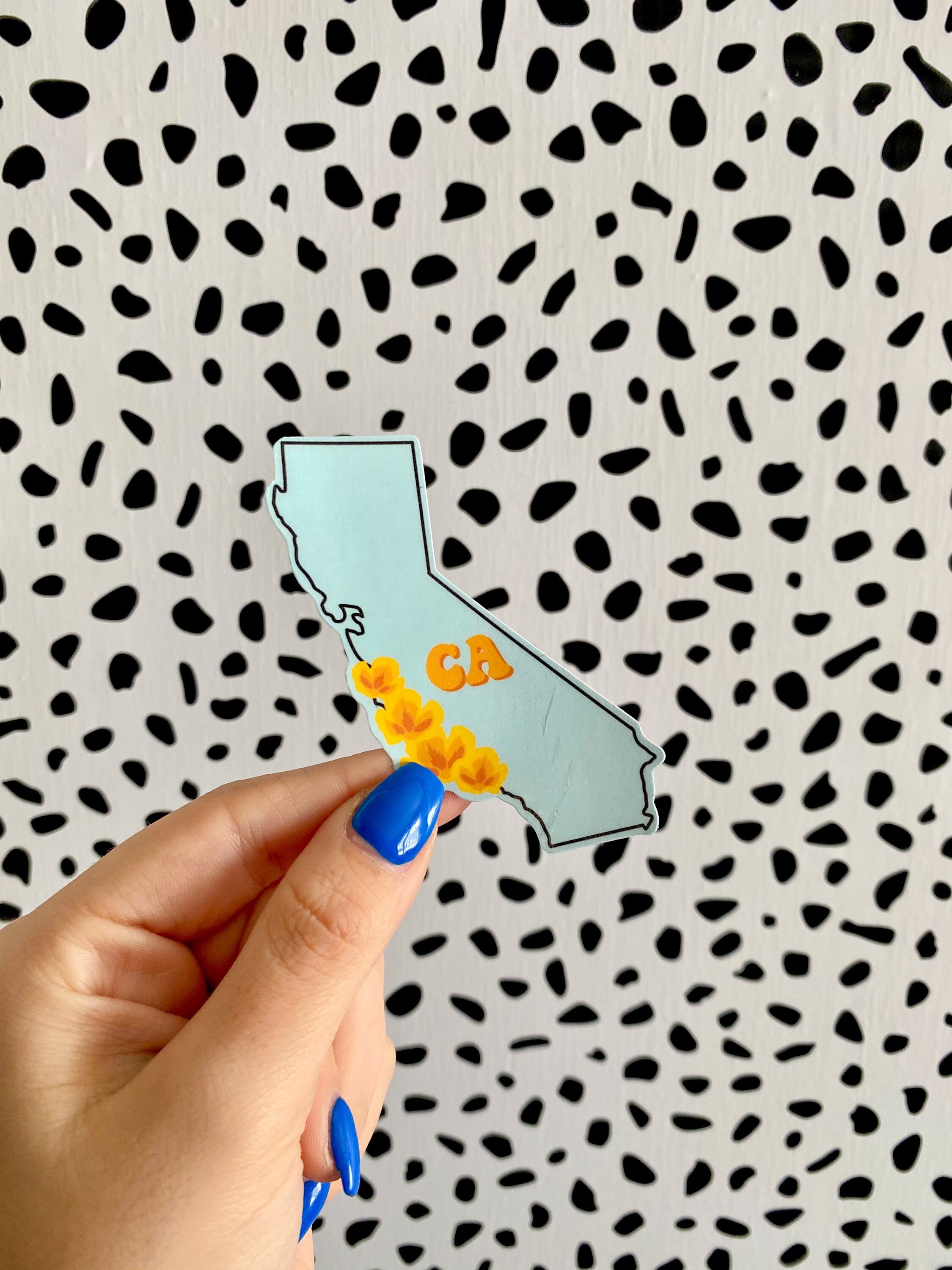 California State Outline Decal Sticker, Cali, Poppy, LA, CA, Los ...
