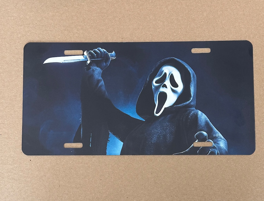 Scream Ghostface Horror Movie License Plate Size - Etsy