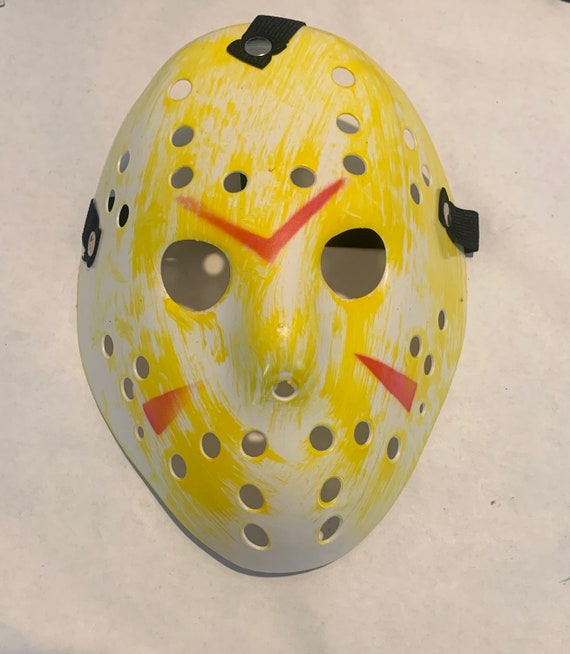 Jason Friday the 13th Mask Replica yellow Fits Adults W/ - Etsy