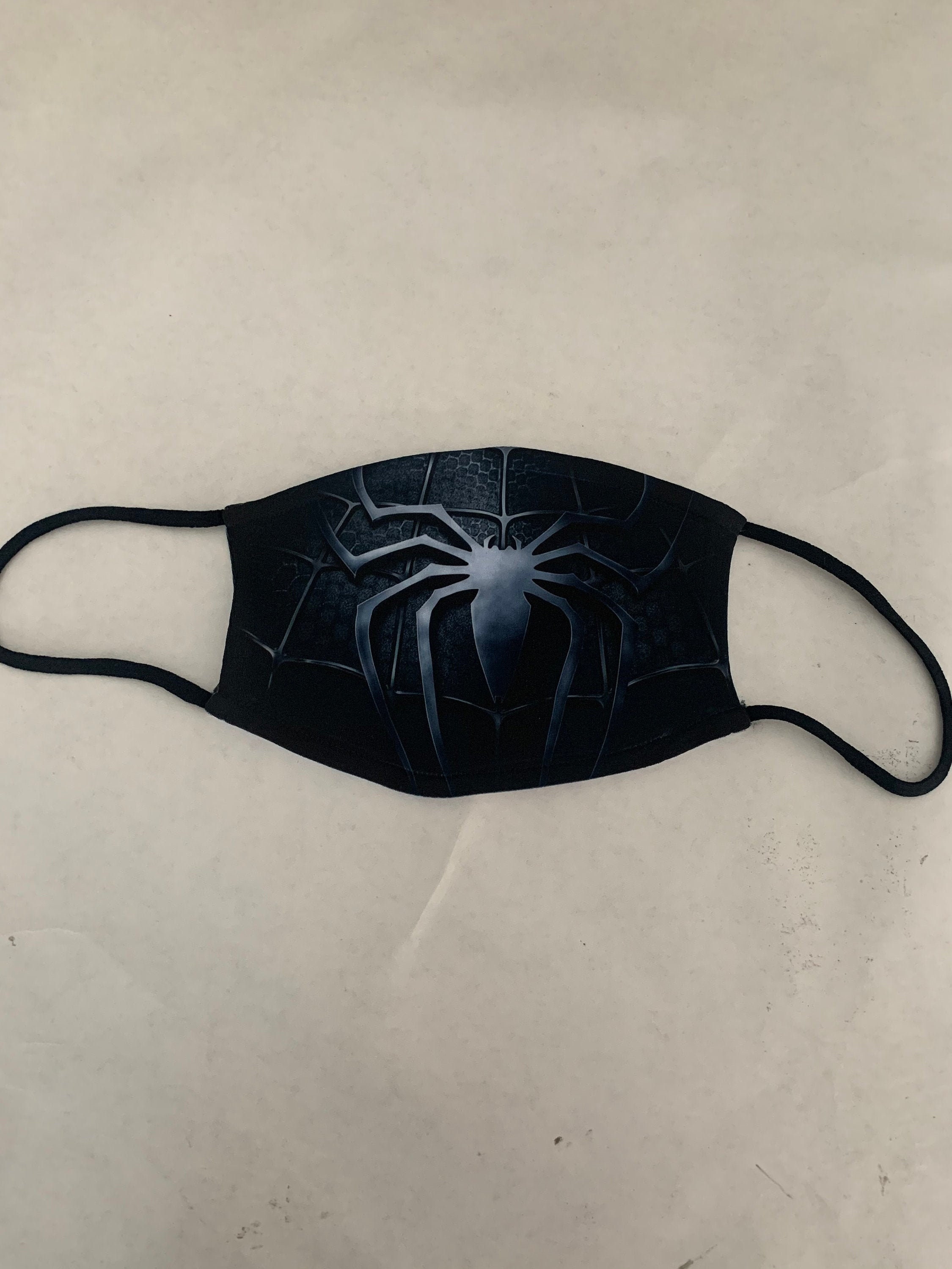 Spider-man Black Face Mask With Filter - Etsy