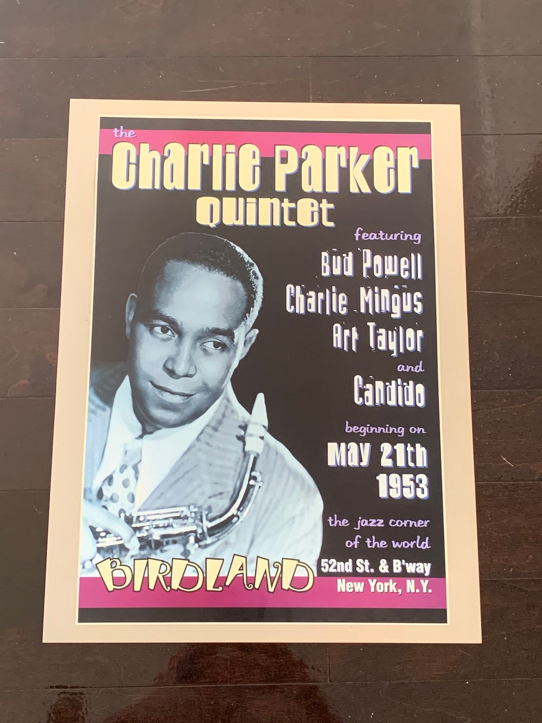 Charlie Parker Vintage Jazz Concert Poster 18" X 24" - New, Home Decor ...