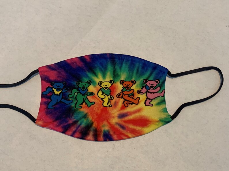 Grateful Dead Colorful Tie Dye Face Mask With Filter - Etsy