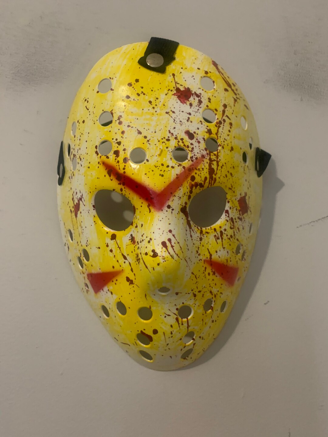 Jason Friday the 13th Mask Replica blood Splatter Hand Painted Fits ...
