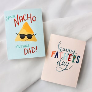 Nacho Average Dad Card, Punny Father's Day Card, Cool Dad, for Grandpa ...