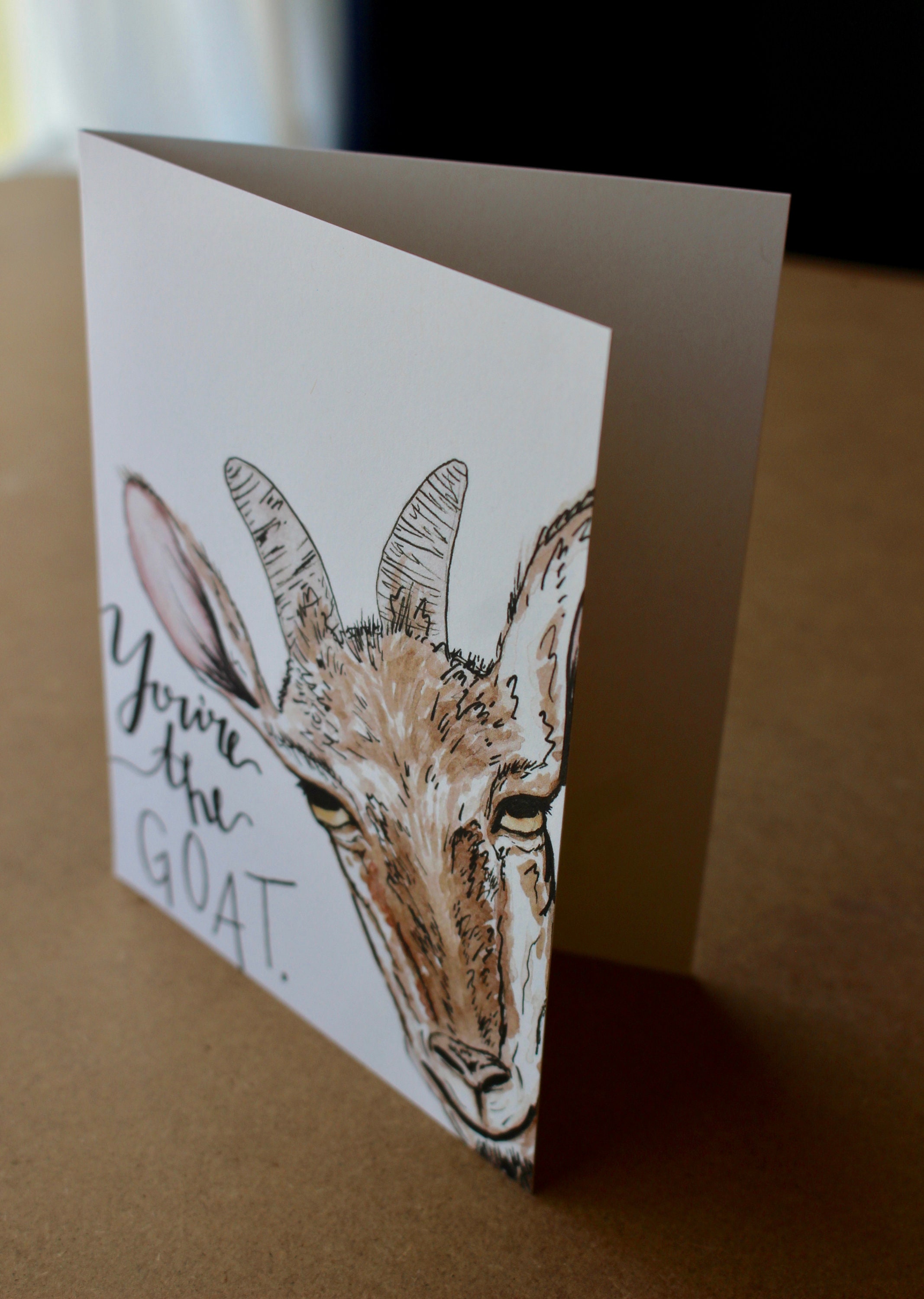 You're the G.O.A.T, A2, Greeting Card, Funny Fathers Day Card, Goat ...