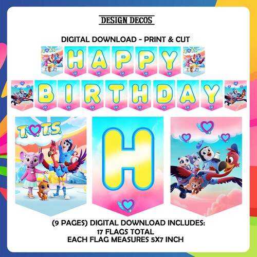 Tots Birthday Banner - Etsy
