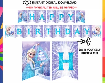 Frozen Party Banner - Etsy