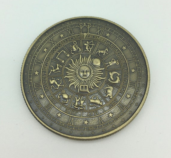 Zodiac Divination Coin - Etsy