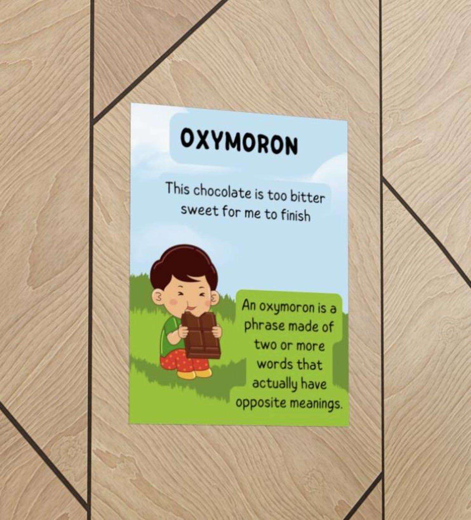 Oxymoron Literary Device Poster - Etsy