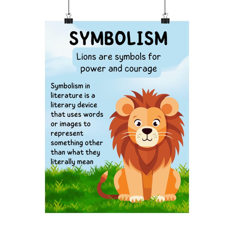 Symbolism Literary Device Classroom Poster - Etsy