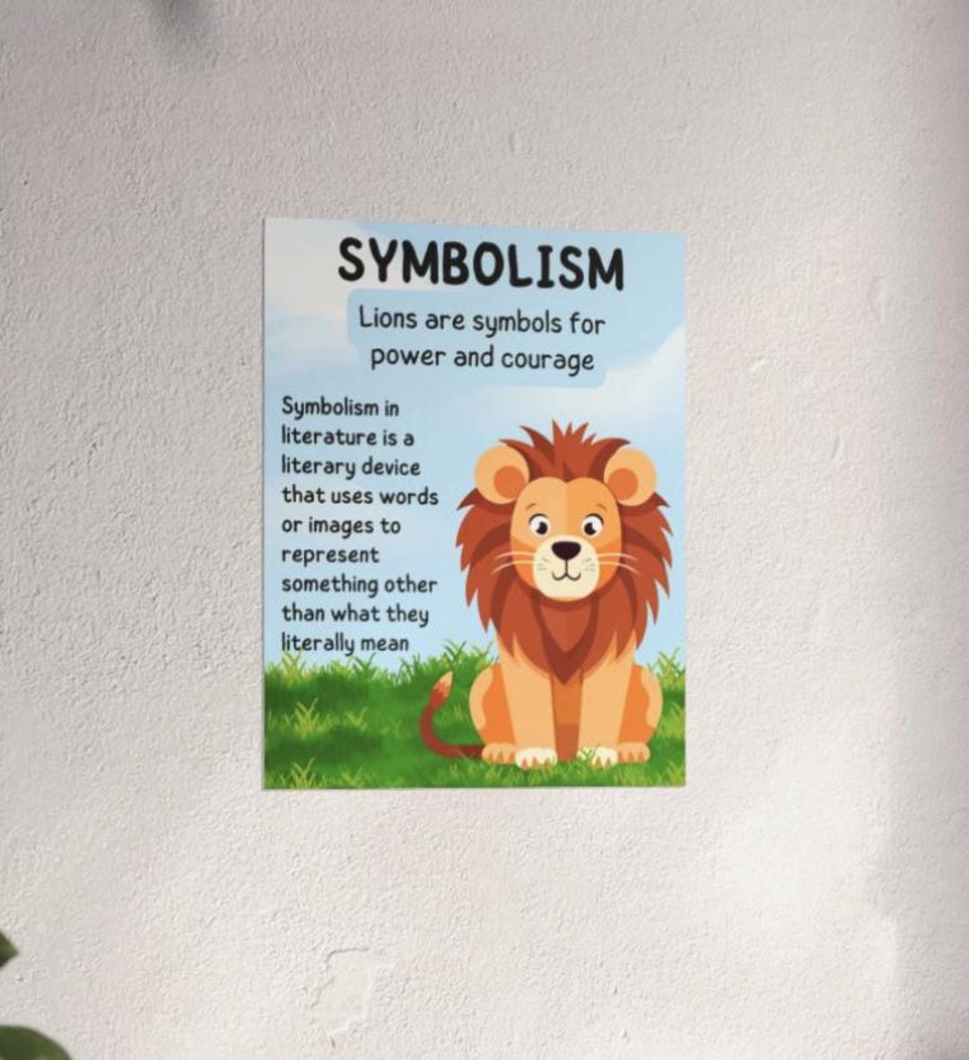 Symbolism Literary Device Classroom Poster - Etsy