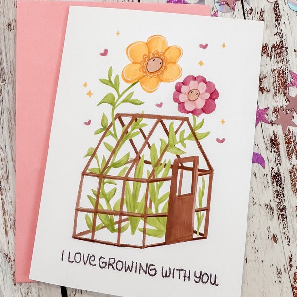 Plants Valentine Card - Etsy