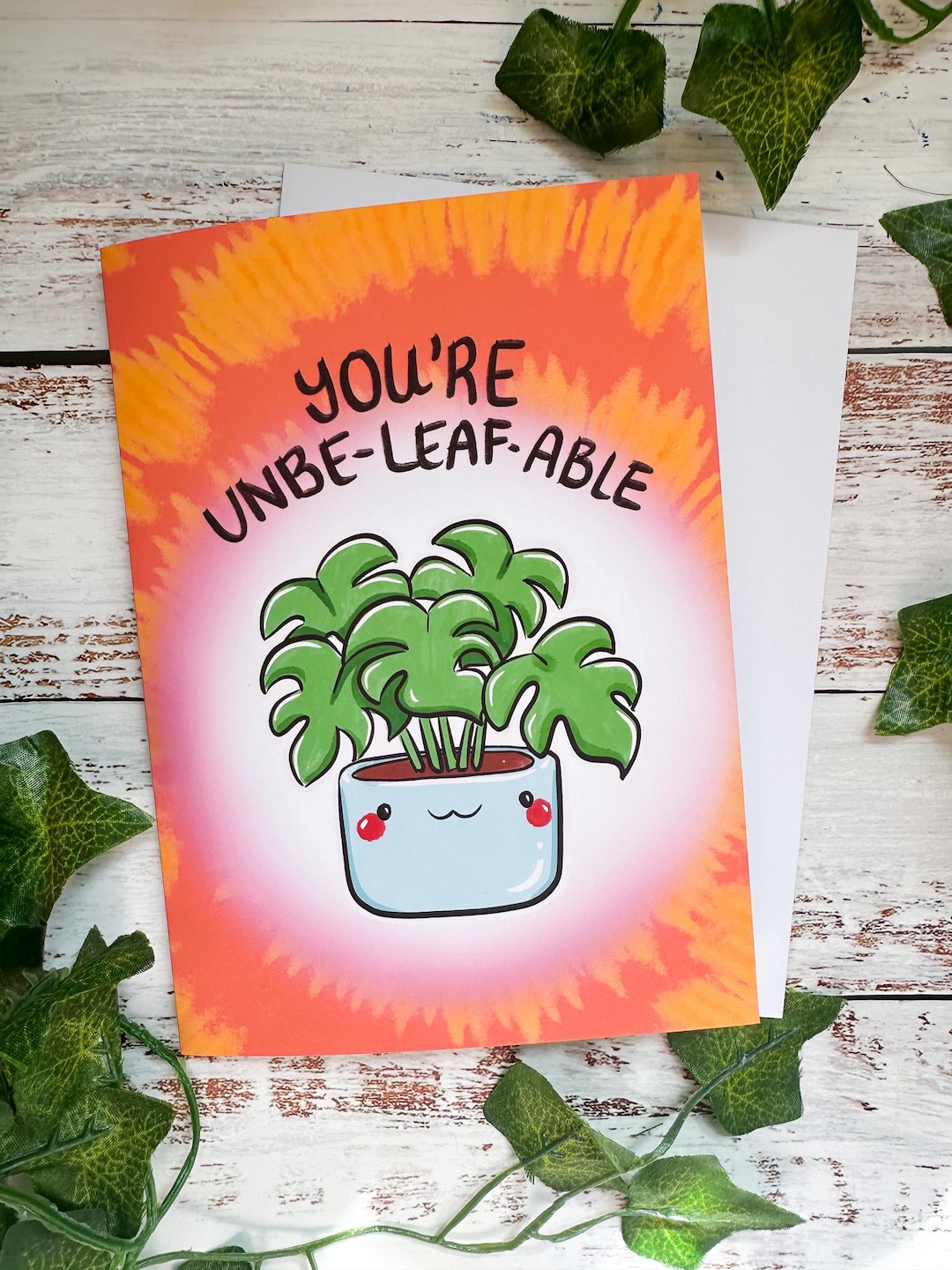 Funny Pun Plant Lover Card "you're Unbe-leaf-able" Congratulations Card ...