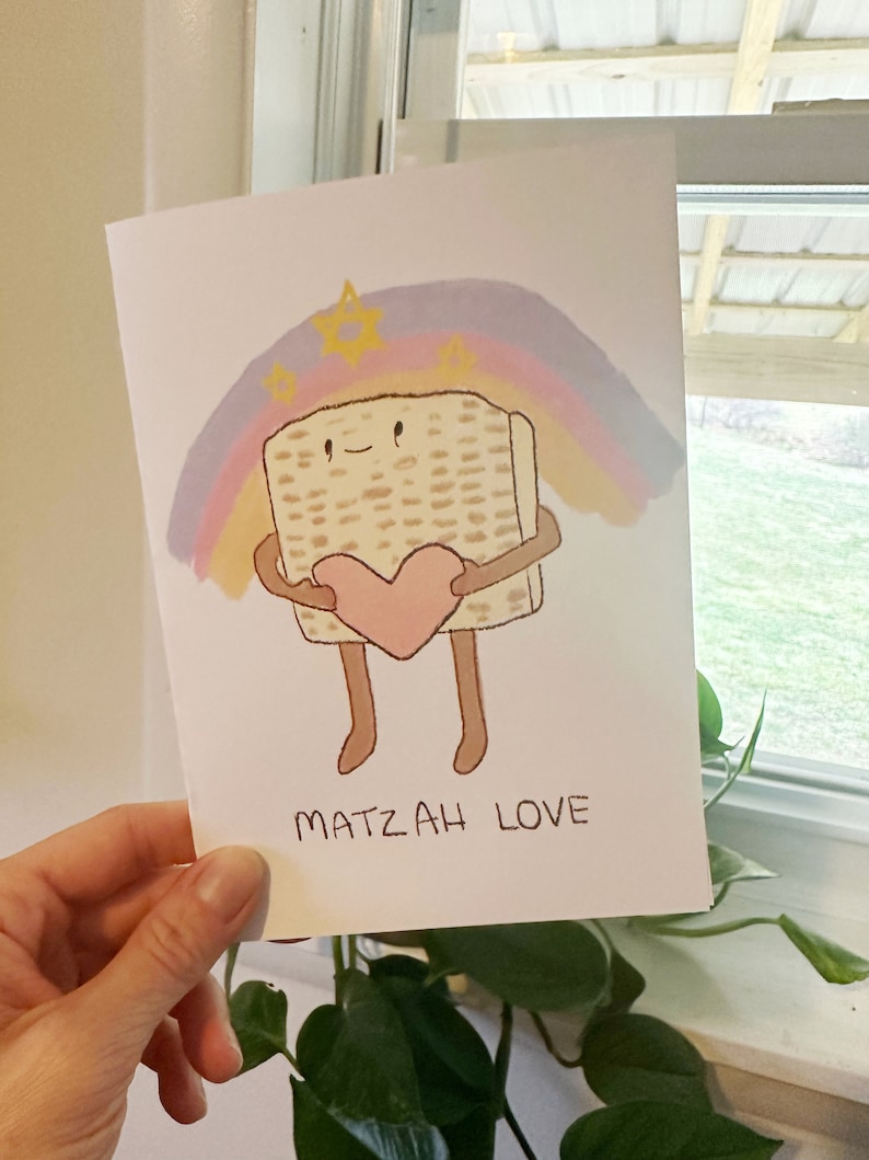 Funny Cute Passover Card "matzah Love" - Etsy