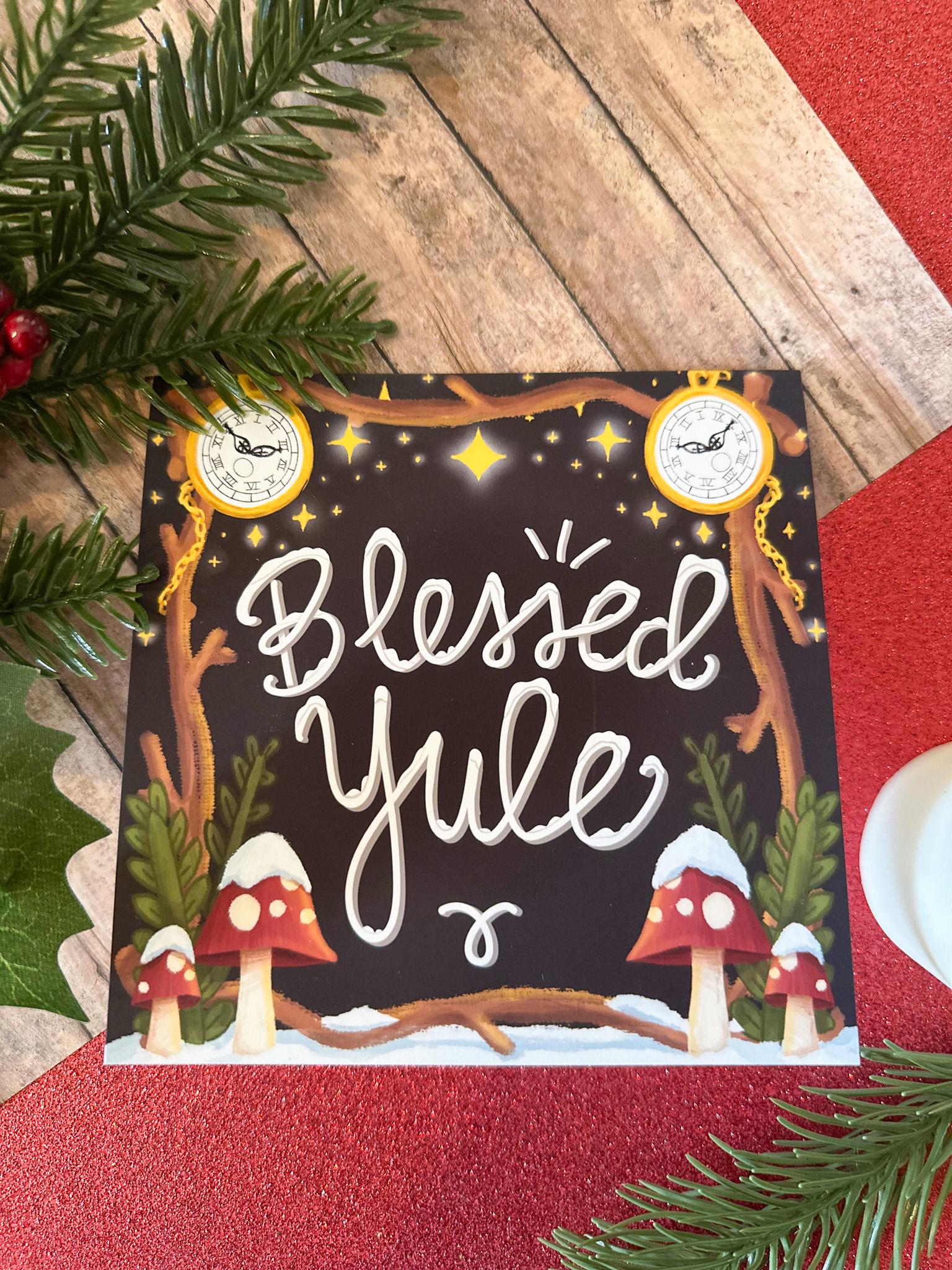 Winter Solstice Card, Pagan Yule Card, Blessed Yule Card, Wicca Card ...